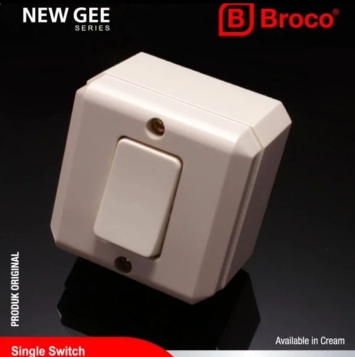 BROCO Saklar Engkel OB Sakelar Tunggal Out Bow Tempel Segi SNI | Lazada ...