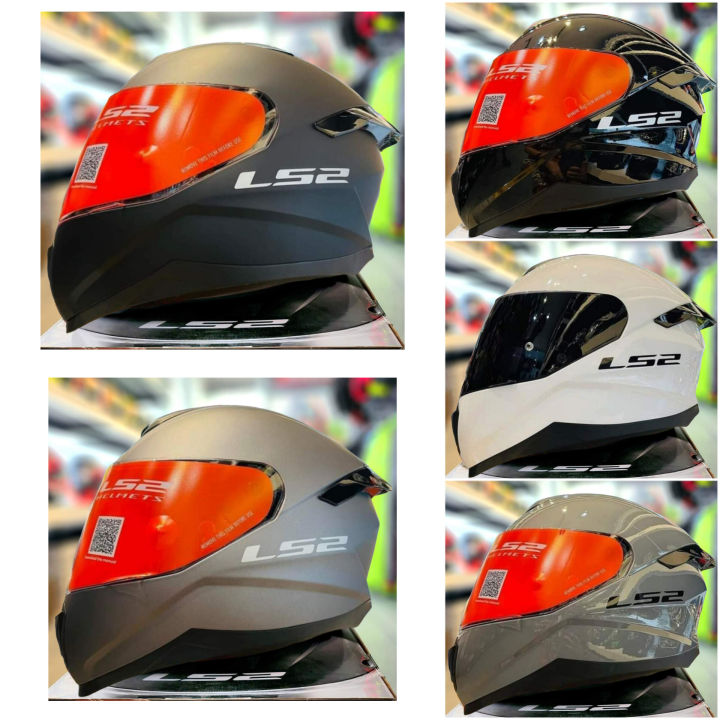 LS2 Flash Mono Helmet with Spoiler and Smoke Lens | Lazada PH