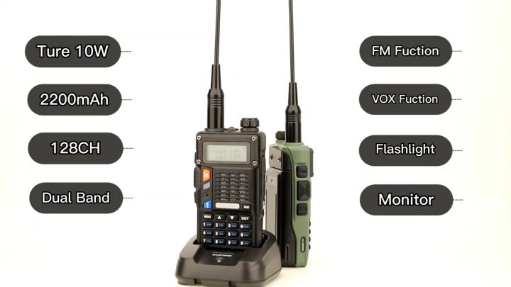 [Free Headset] BaoFeng UV-S9 Pro 10W Powerful UHF VHF Waterproof Walkie ...
