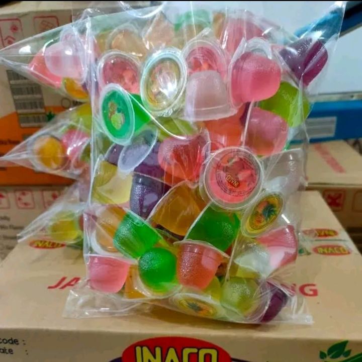 1kg inaco Jelly-Jelly Food Fruity varian rasa Buah mix 6 Rasa jeli Buah ...