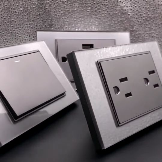 Vollia Gray Outlet Socket for Wall 1 2 3 4 Gang 1 2 Way Wall Switch for ...