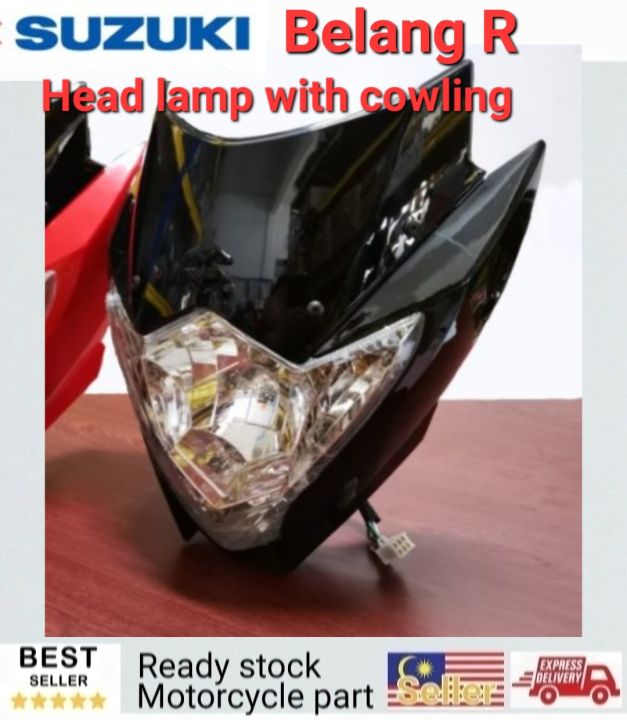 Suzuki Belang R new Head lamp with cowling (Black) | Lazada
