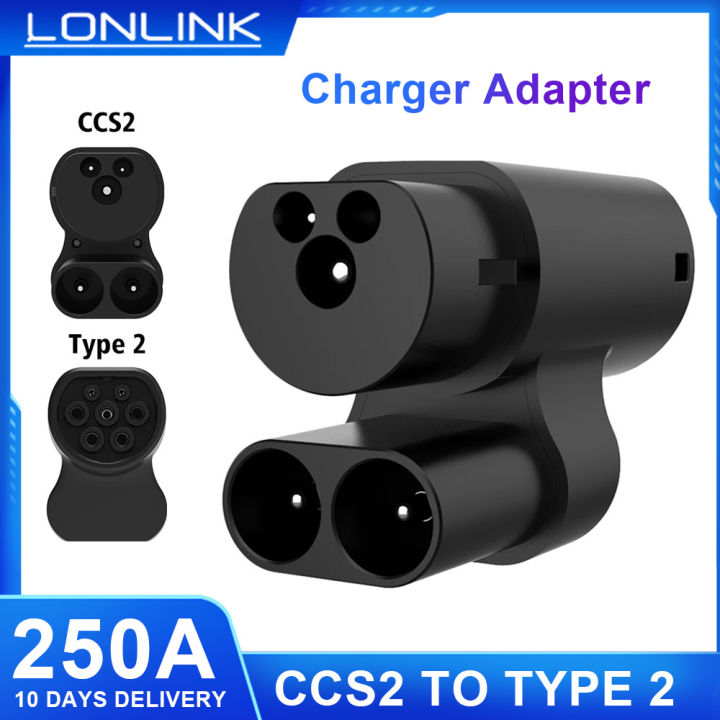 LONLINK CCS2 to Type 2 Electric Vehicle Charging Connector For EV ...