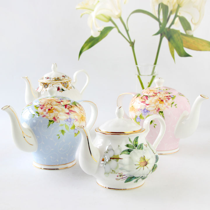 European Style Tea Set Afternoon Tea Set Ceramic Teapot English Tea Set Bone China Coffee Pot ...
