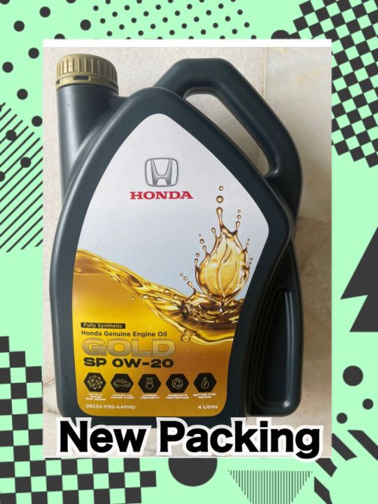 Honda Genuine Fully Synthetic SN 0W20 4L Engine Oil Minyak Hitam Enjin ...