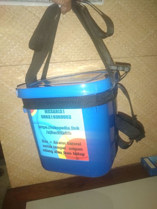 Box tempat umpan udang /ikan dengan tali selempang tanpa aerator ...