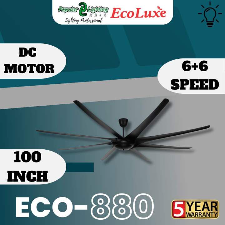 Premium Decorative 100" inches DC Motor Giant Fan With Remote Control ...