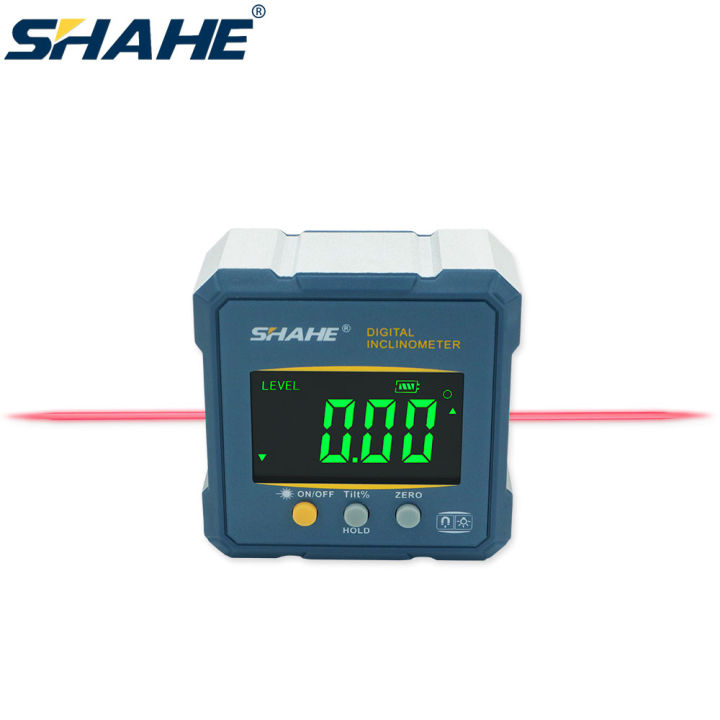 SHAHE 2-in-1 Digital Angle Gauge Electronic Rechargeable Protractor ...