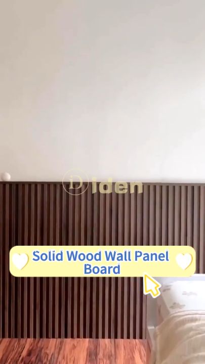 Solid Wood Panel Board Grille Design TV Background Wall Decor Sticker Waterproof Home Decoration ...