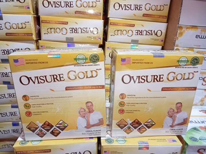 (PAKET 2 BOX) OVISURE GOLD USA SUSU UNTUK TULANG DAN SENDI | Lazada ...
