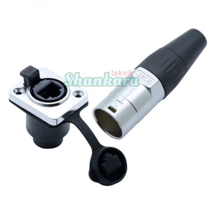 Socket kabel RJ45 Waterproof anti air Panel mount outdoor Pelindung ...
