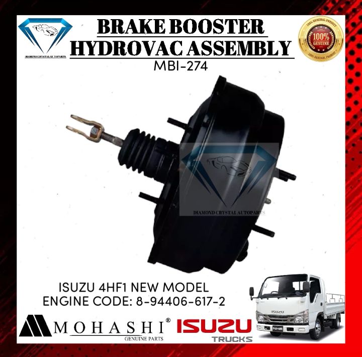 BRAKE BOOSTER HYDROVAC ASSEMBLY ISUZU 4HF1 NEW MODEL ENGINE CODE: 8-94406-617-2 "MOHASHI BRAND ...