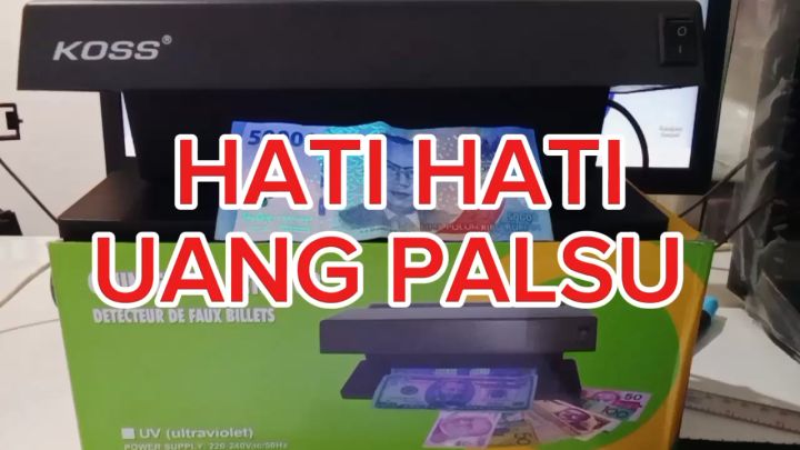 Alat Pendeteksi Sensor Uang Palsu Meja Kantor Dagang / Money Detector ...
