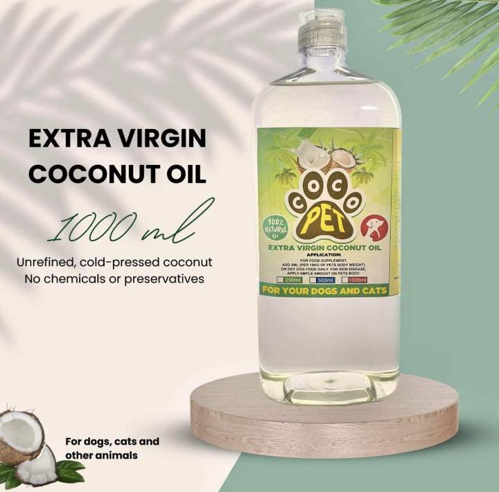 Cocopet VCO for pets 1L - Extra Virgin Coconut Oil for cats & dogs ...