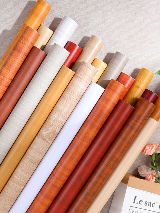 Wood Grain Sticker Self-Adhesive Wood-like Wallpaper Solid Wood Desktop ...
