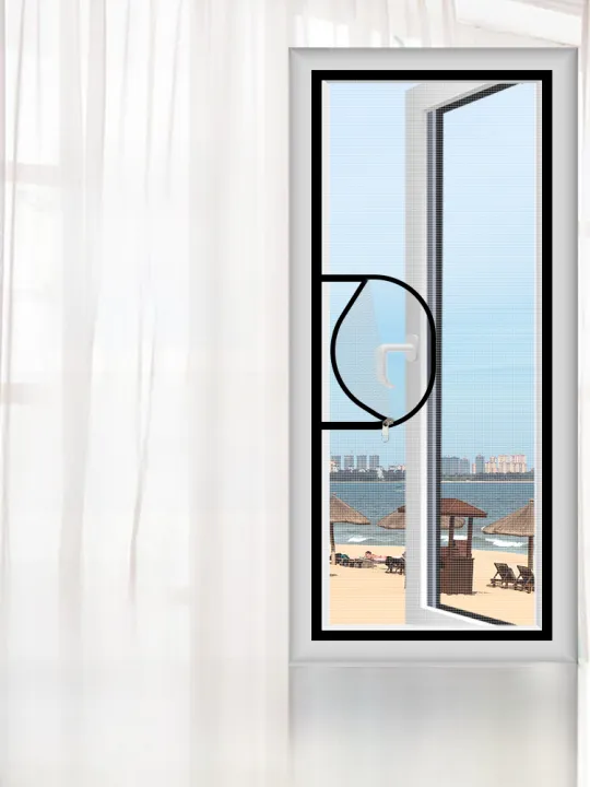 Window Anti-Mosquito Gauze Window Gauze Self-Installed Velcro Punch ...