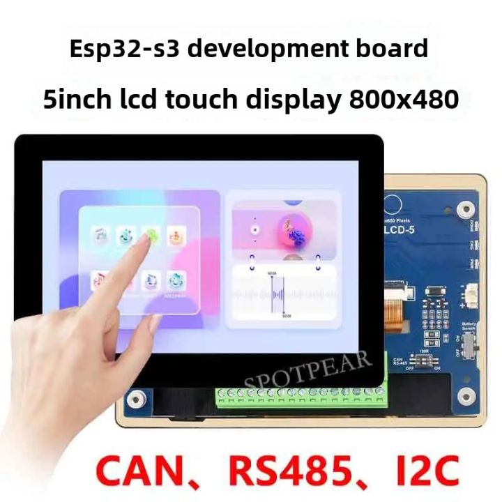 ESP32 S3 5-Inch LCD Touch Display HMI LVGL With CAN/RS485/I2C Sensor Interface Off-Road Gear For ...