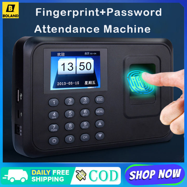 Boland 1000 Users Fingerprint Attendance Machine Intelligent Password ...