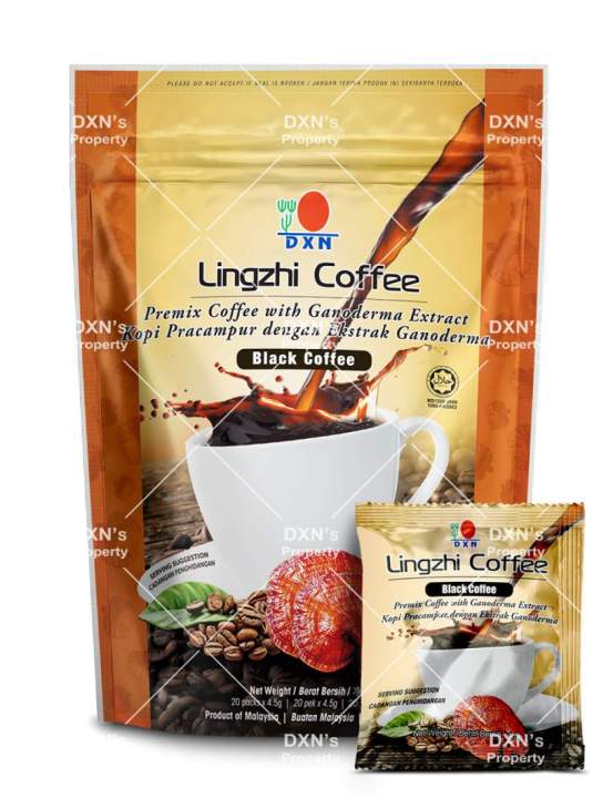 DXN Lingzhi Black Coffee With Ganoderma 4.5gramx20sachet | Lazada