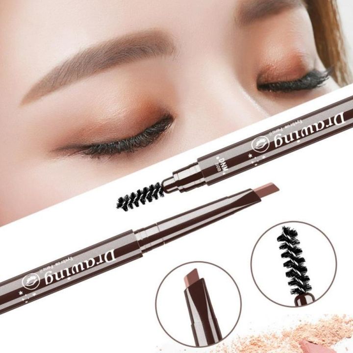 GL.Double Head Eyebrow Pencil Triangular Tip with Brush Natural Long ...