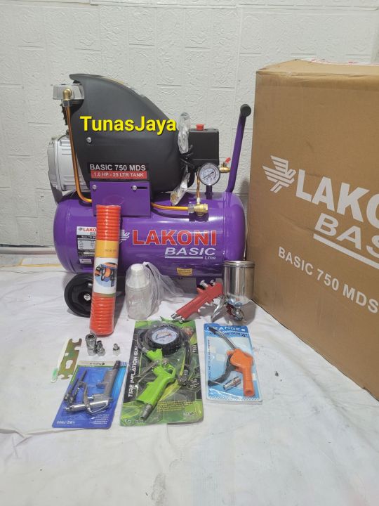 Kompresor LAKONI 1.0HP 25Liter BASIC 750MDS Kompresor Oli | Lazada ...