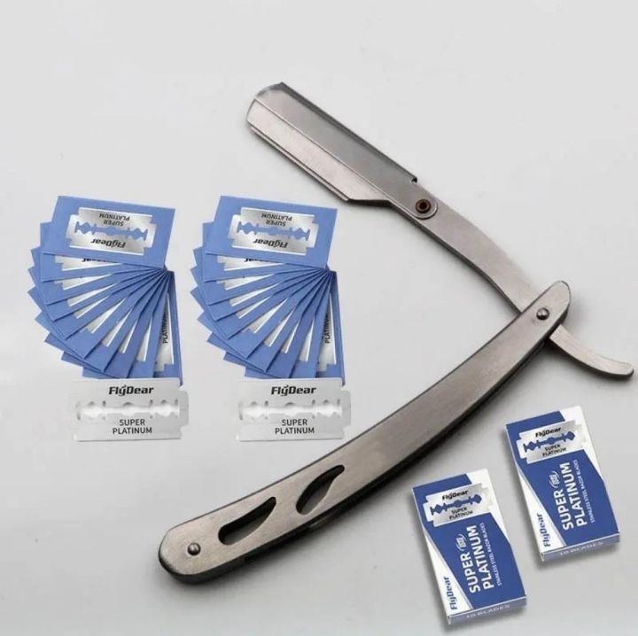 Men's shaver, stainless steel manual scraper blade, folding shaver hair ...