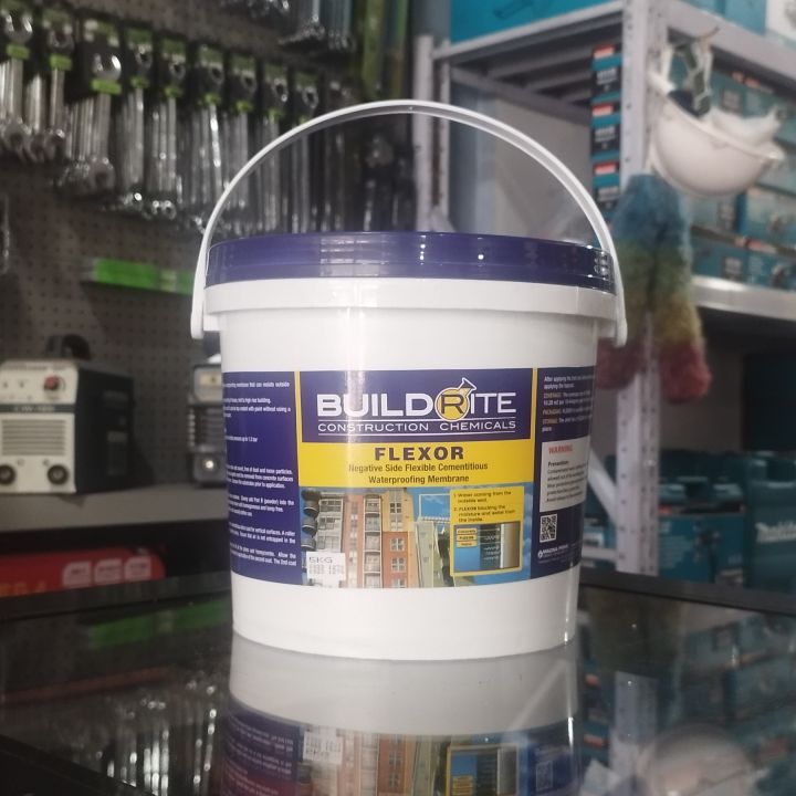 BUILDRITE FLEXOR (5kg - 18kg) NEGATIVE SIDE CEMENTITIOUS WATERPROOFING 2K | Lazada PH
