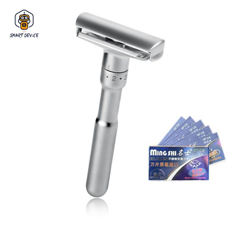 Adjustable Safety Razor Double Edge Classic Mens Shaving Mild to ...