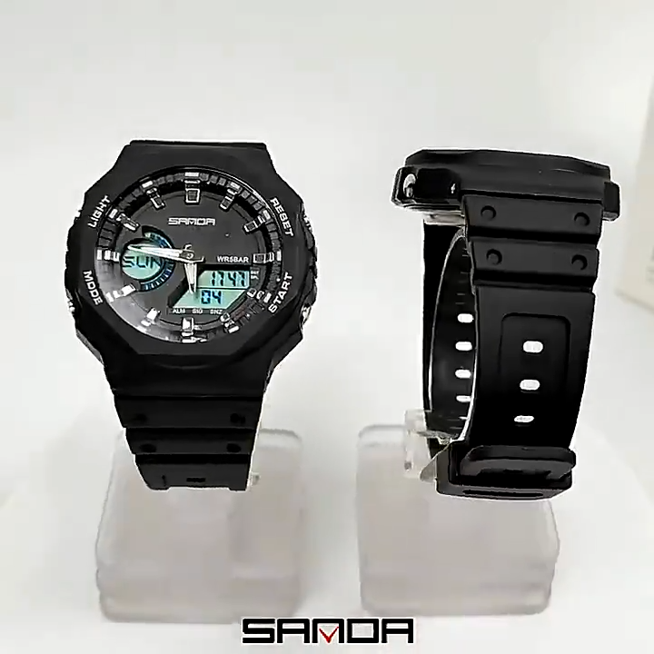 SPESIAL DISKON SANDA 6016 Jam Tangan Pria Wanita Digital Sport EL ...
