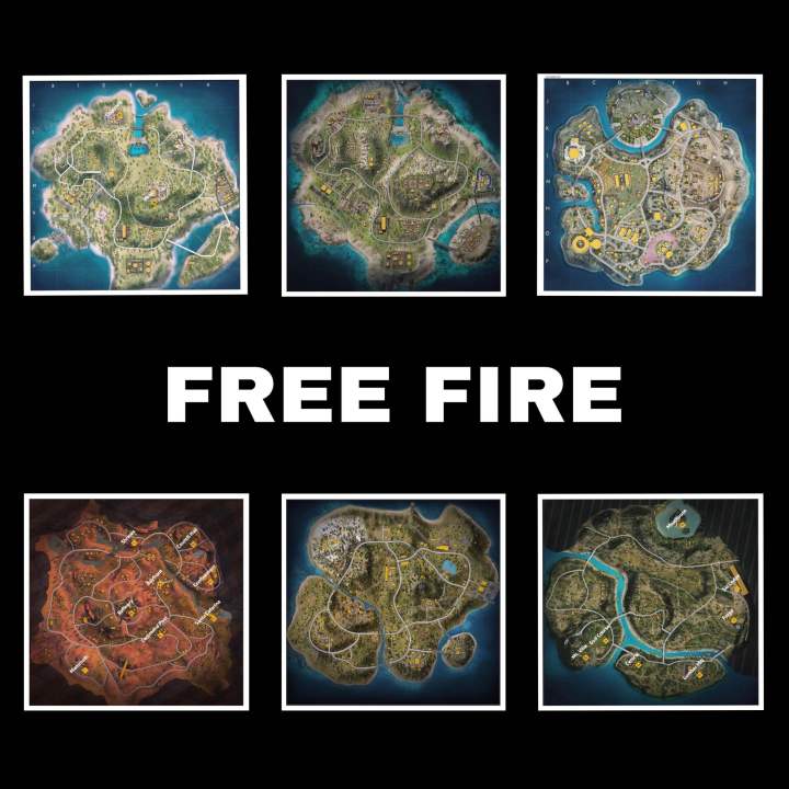 CETAK SPANDUK CETAK POSTER MAP PETA FREE FIRE MAP FF TERBARU MAP ...