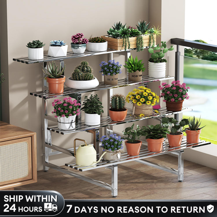 SHeeper Succulents Ladder Plant Rack Stainless Steel Flower Rack For ...