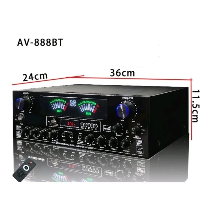 AV888BT Amplifier Bluetooth Stereo Audio Channel 5.1 Karaok Home Theater KERNDY AV-888BT ...