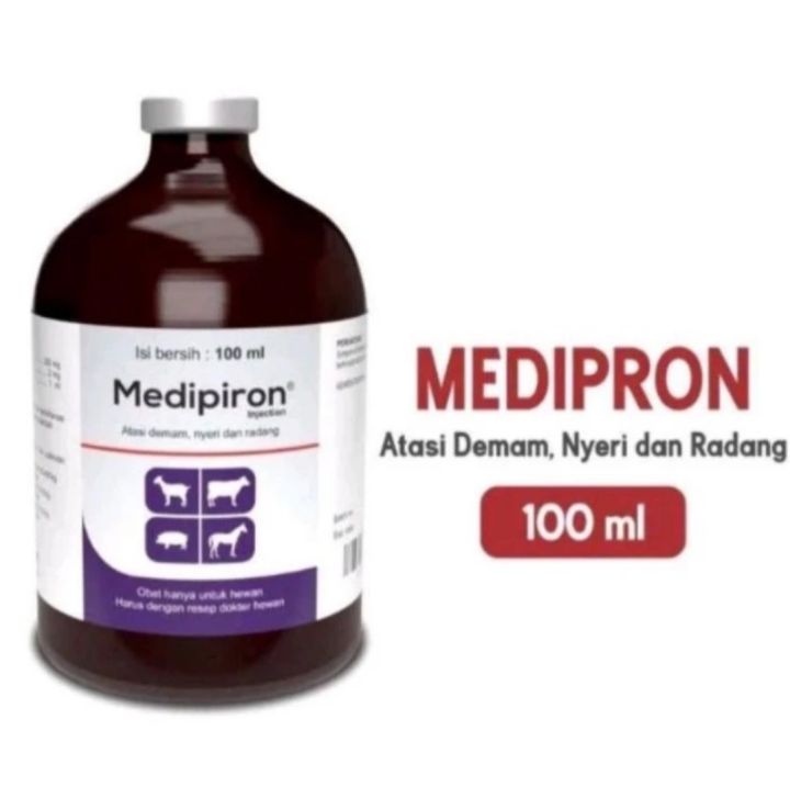Medipiron 100ml Injeksi Obat Demam Hewan Penurun Panas Pereda Nyeri ...