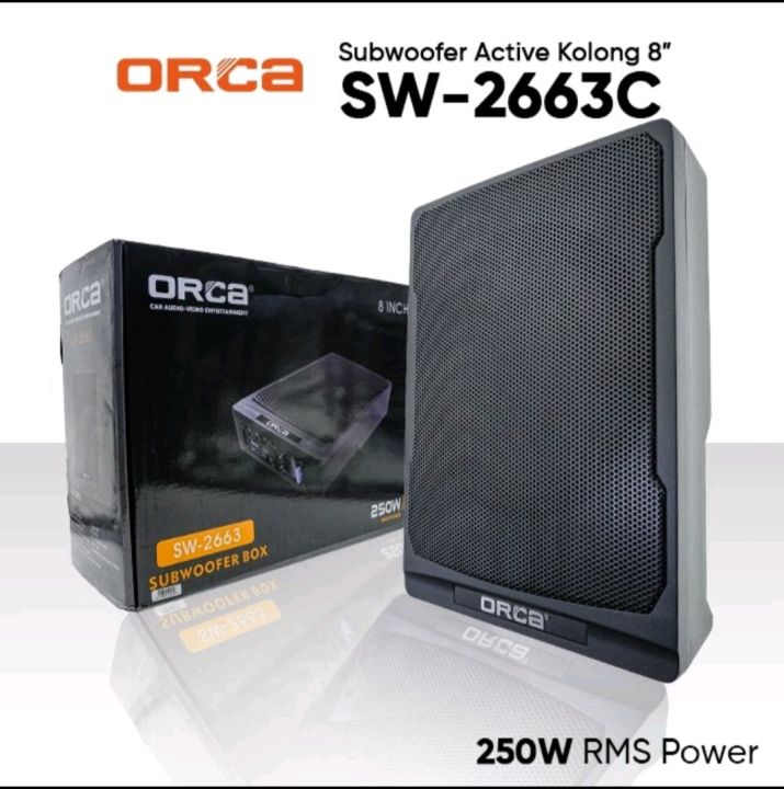 subwoofer kolong mobil akrif 8 inch slim orca sw 2663c + kabel ...
