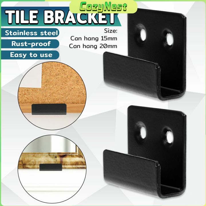 C.N. Black Tile Bracket Wall Mount Ceramic Tile Billboard Display ...