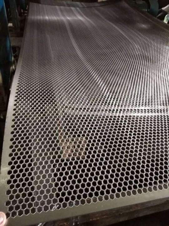 perforated metal screen 0.7mm 5/16 hexagon hole dimensions 3x6ft ...