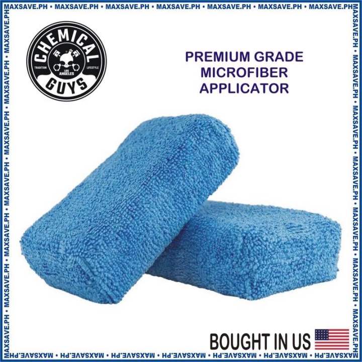 Chemical Guys Premium Grade Microfiber Applicator, Blue | Lazada PH