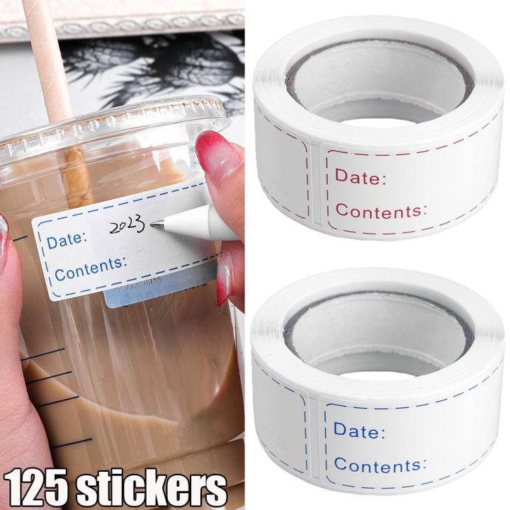 125pcs Label Stickers Kitchen Stickers Refrigerator Freezer Food ...