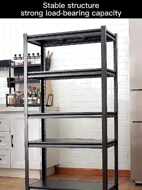 【Black&White】Load 1500kg Heavy Duty Shelves Boltless Rack Steel Rack 5 ...