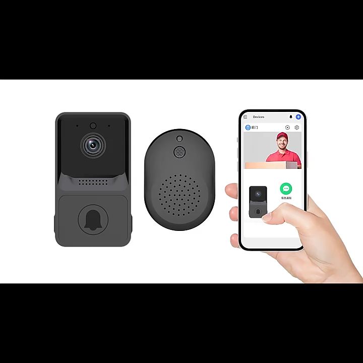 Waterproof Wireless Doorbell Camera Night Vision WIFI Doorbell with ...