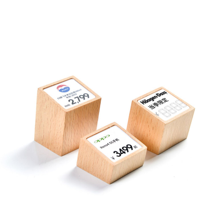 Commodity price tag, beech/walnut price tag, coffee shop tag, jewelry ...