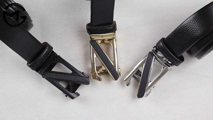 MG LEATHER เข็มขัดหัวล็อคอัตโนมัติ เข็มขัดหนัง แบบหัวล๊อคอัตโนมัต B-13 ...