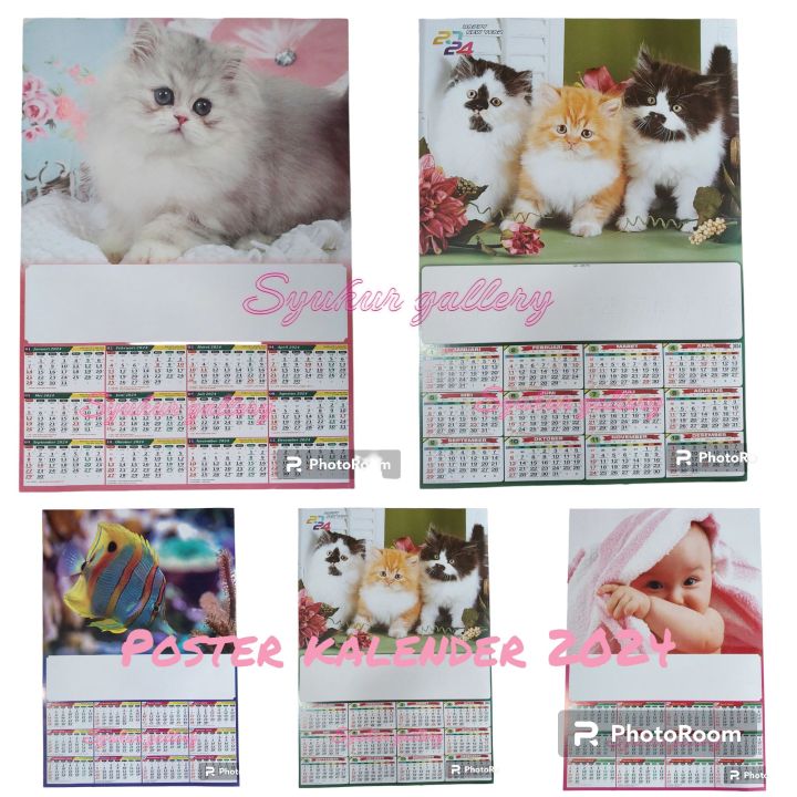 Poster kalender 2024 / kalender Dinding Lembaran | Lazada Indonesia
