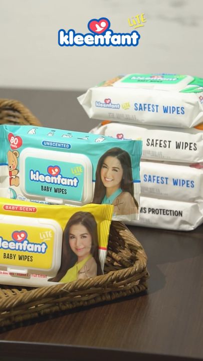 Kleenfant Lite Antibacterial Disinfectant Cleansing Wipes 80 Tender ...