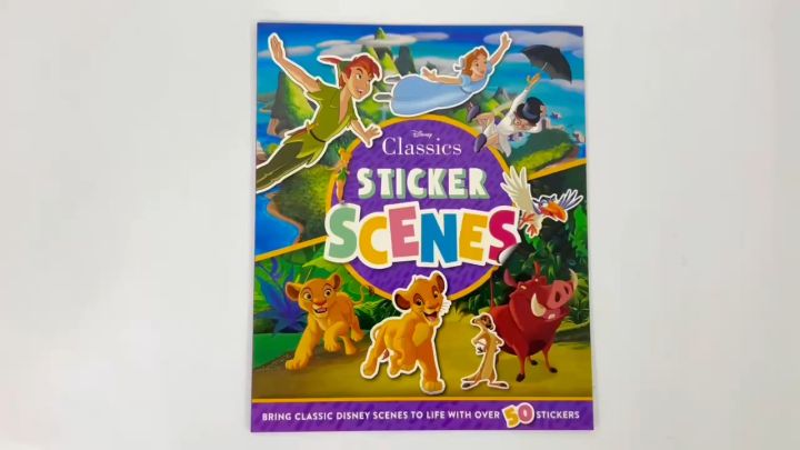 Disney Classics Sticker Scenes Book To Decorate 7 Spectacular Scenes ...