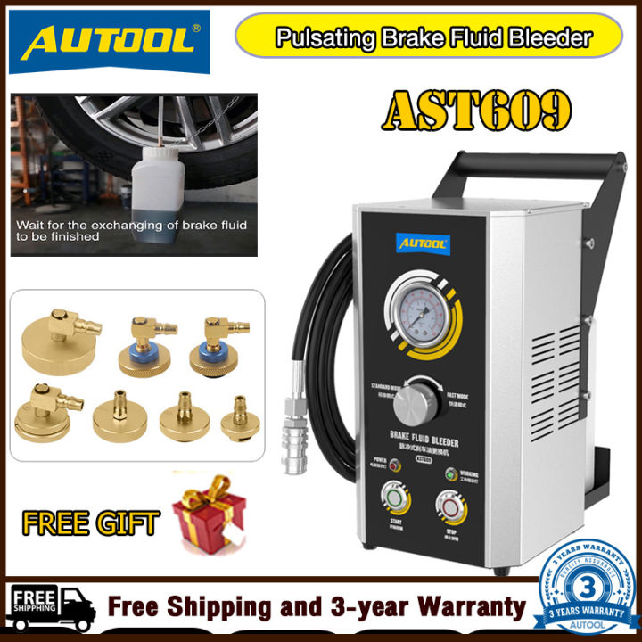 AUTOOL AST609 Car Pulsating Brake Oil Changer Brake Extractor Oil Pump Machine Brake Bleeder ...