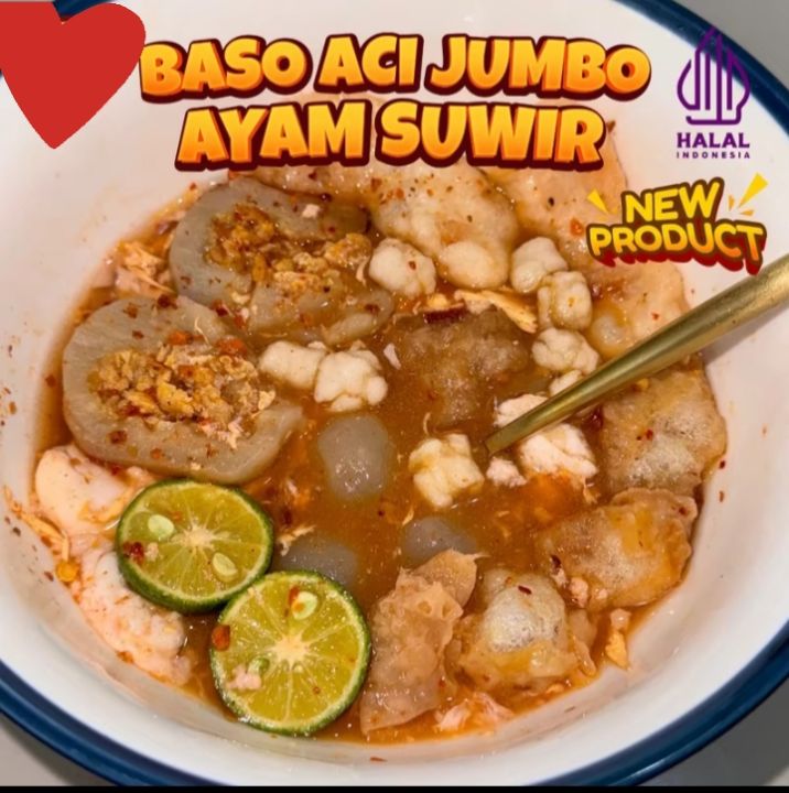 BASO ACI JUMBO AYAM SUWIR PEDAS MERCON / BELI 5 BUNGKUS FREE 1 BUNGKUS ...