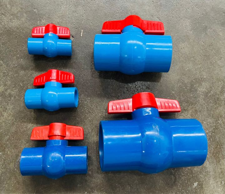 PVC BALL VALVE PLAIN BLUE 1/2 20mm 3/4 25mm 1 32mm 11/4” 40mm 11/2 ...