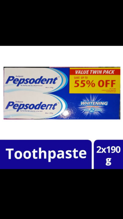 Pepsodent Whitening Toothpaste 190g x 2 | Lazada PH