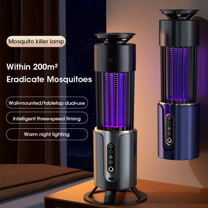 Mosquito Killer Lamp Insect Fly Trap Camping Lantern USB Timing ...